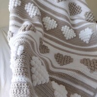 Crochet Pattern and Yarn Pack for Mellow Hearts Blanket Includes ...