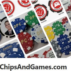 1 to 1000 Custom Poker Chips, Imprinted With Your Personalized Text on ...