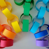DIY Paper Chain Kits Primary Rainbow Red Orange Yellow Green Blue ...