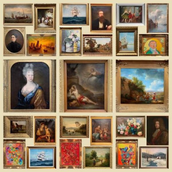 Original Oil Painting on Canvas, Seascape, Ship, Sunset, Signed S.graff ...