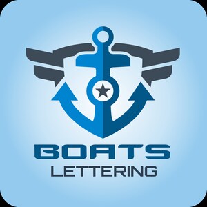 Wake Series Domed Boat Lettering White Center / Chrome Outline Raised ...