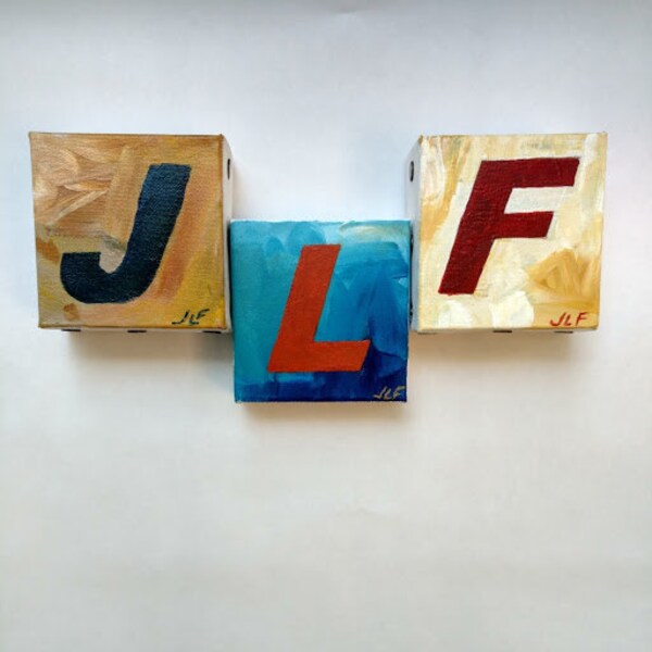 The Letter A an Original Acrylic Painting on Canvas by JLF. - Etsy