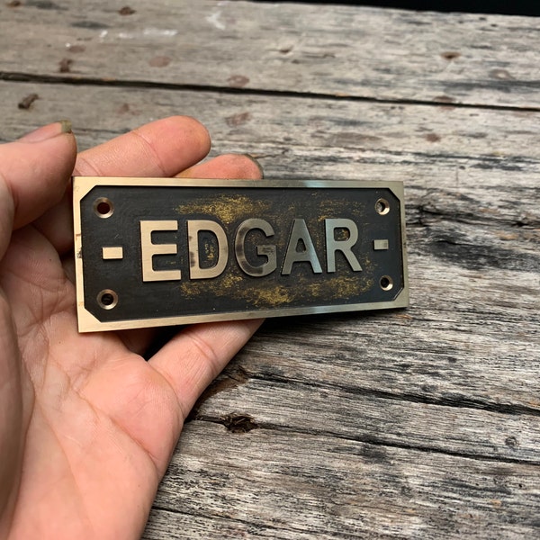 Cast Brass Custom Signs & Plaques Unlacquered Wall Plaque Customized ...