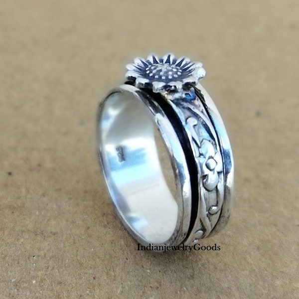 Star Spinner Ring, Sterling Silver Ring, Zodiac Ring With 925 Silver ...