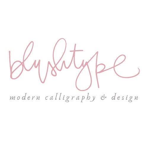 Blushtype Modern Calligraphy & Design by blushtype on Etsy