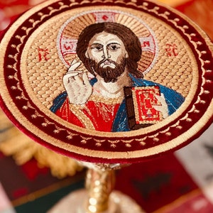 Fully-embroidered Orthodox Church Shroud epitaphios of Theotokos - Etsy