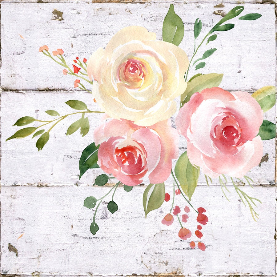 Digital Prints Art & Collectibles Prints French Parisien Style Roses ...