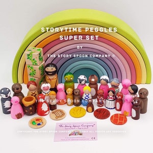 Story Spoons. the Three Little Pigs. Wooden Toy. Fairytale. Traditional ...