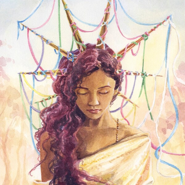 Chang'e Moon Goddess With Jade Rabbit Hare Chinese Mythology Art ...