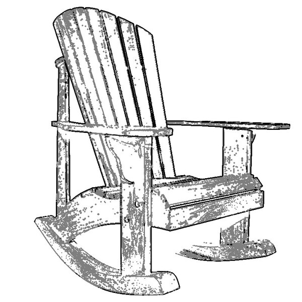 Grandpas Adirondack Rocker Plans Downloadable PDF Prints Full Size ...