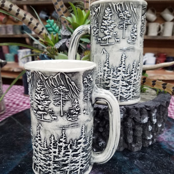 Pine Cone Pottery Mug - Etsy