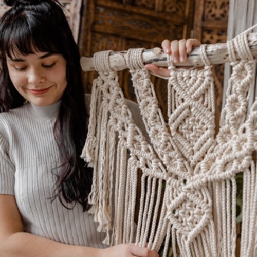 Handmade macrame and vintage home decor items by SavsShopMacrame