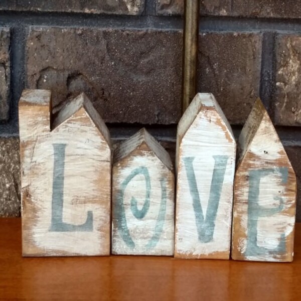 Six Primitive Rustic Wood Blocks, Make Pumpkins, Make Snowmen, Make ...