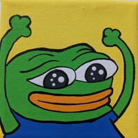 Malerei auf Leinwand Pepe Ez Clap - Etsy.de
