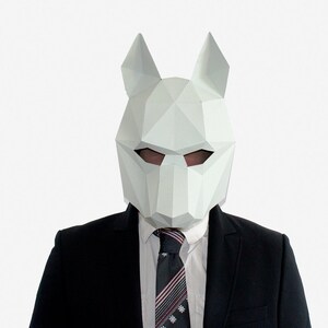 DIY Human Face Mask, Low Poly Paper Craft Template, Printable Human ...