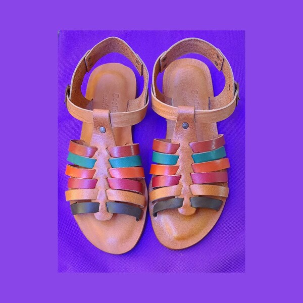 Unisex Men Women Gladiator Sandal Ancient Antique Age Knee Leather ...