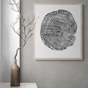 Cedar, Handmade, Tree Ring Print, Wood Block Print, in High Quality ...