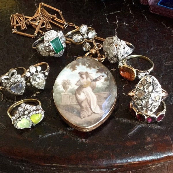 Georgian Sepia Memorial Ring - Etsy