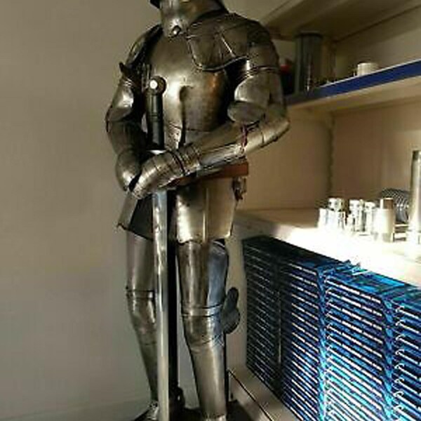 Medieval Knight Tournament Close Armor Helmet 18 Gauge Warrior Cosplay ...