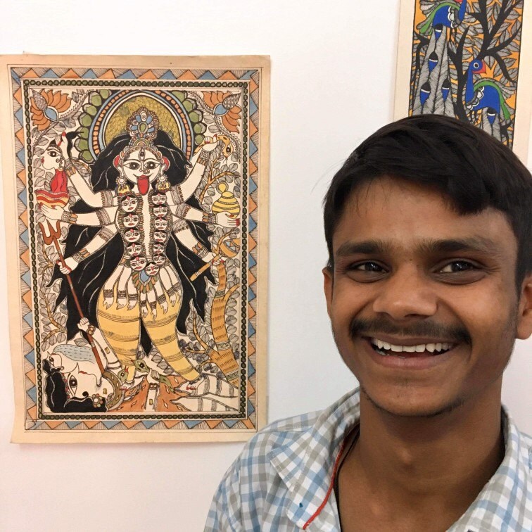 Painting Art & Collectibles shambhu size 58\u00d739 Beautiful original ...