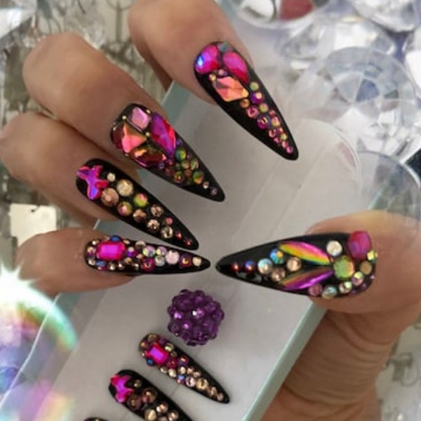 Original Allyson Creation/swarovski Crystals/dramatic Classic Red Press ...