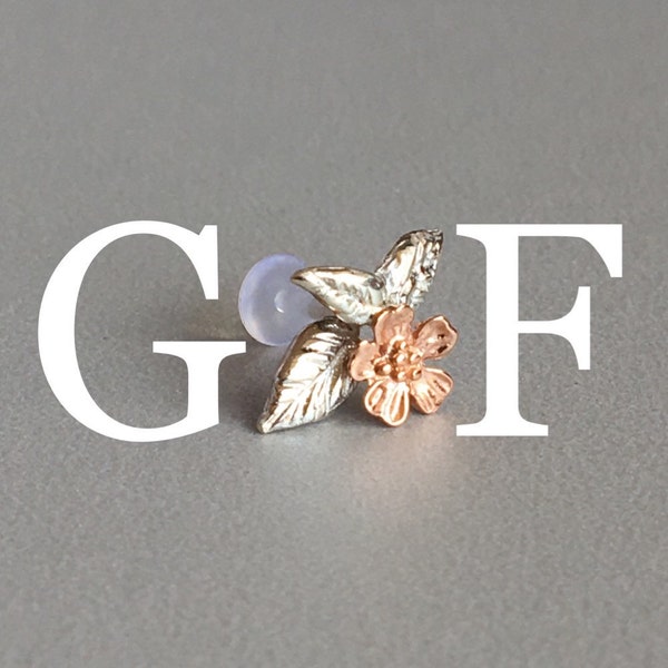 Tiny Snake Helix Earring Sterling Silver Snake Tragus Piercing Gold ...