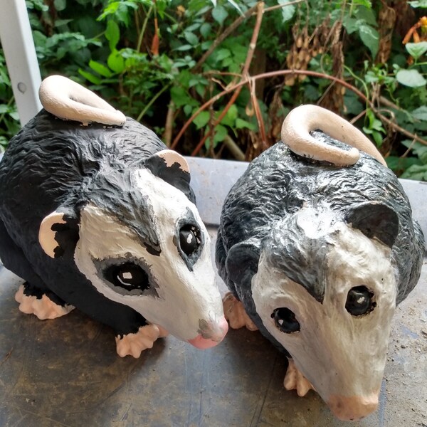8-1/2 Concrete Opossum Statue - Etsy