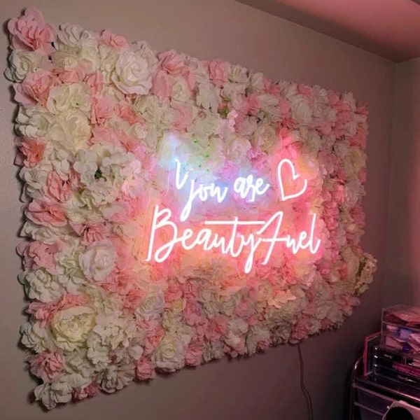 3D Artificial Flower Wall Panel Flower Backdrop Wedding Party Home ...