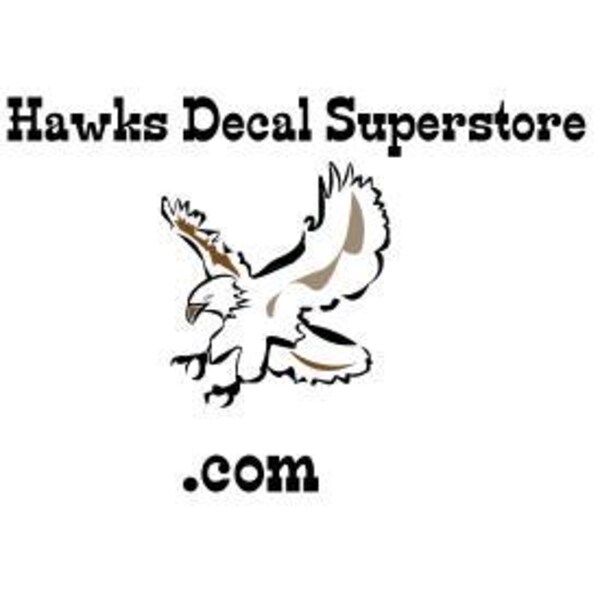 Angry Glowing Eyes Eagle Head Decal / Sticker Great for Car Truck or ...