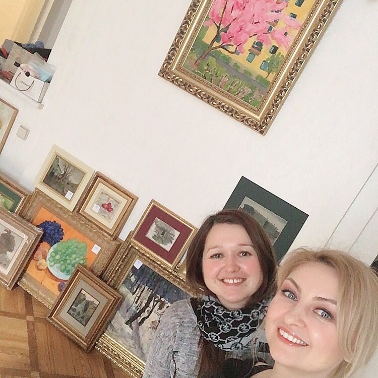 Oil Oil painting First Green of artist Tkachenko Evgeniy original painting of a small size city ...