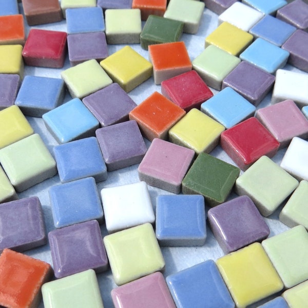 Colorful Metallic Mosaic Ceramic Tiles Random Shapes in Mixed Colors ...