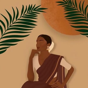 Boho Set of Five Wall Art/ South Asian Aesthetic, Bohemian, Desi Decor ...