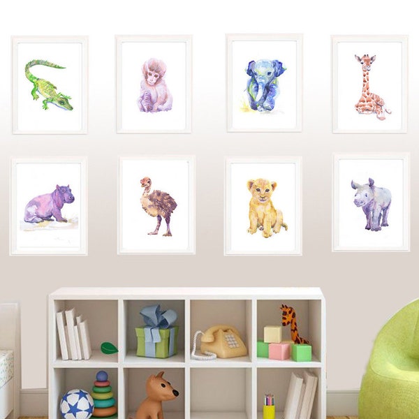 Dog Alphabet Poster ABC Animals Watercolor Alphabet Nursery Art ...