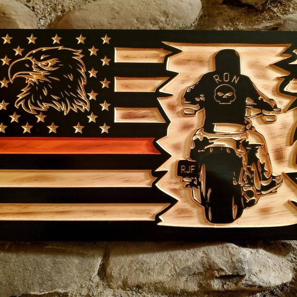 Motorcycle in Memory Flag. Custom Motorcycle Flag. Memorial Flag ...