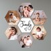 Hexagon Photo Frame, Wooden Hexagonal Photo Frame, Personalized Photo ...