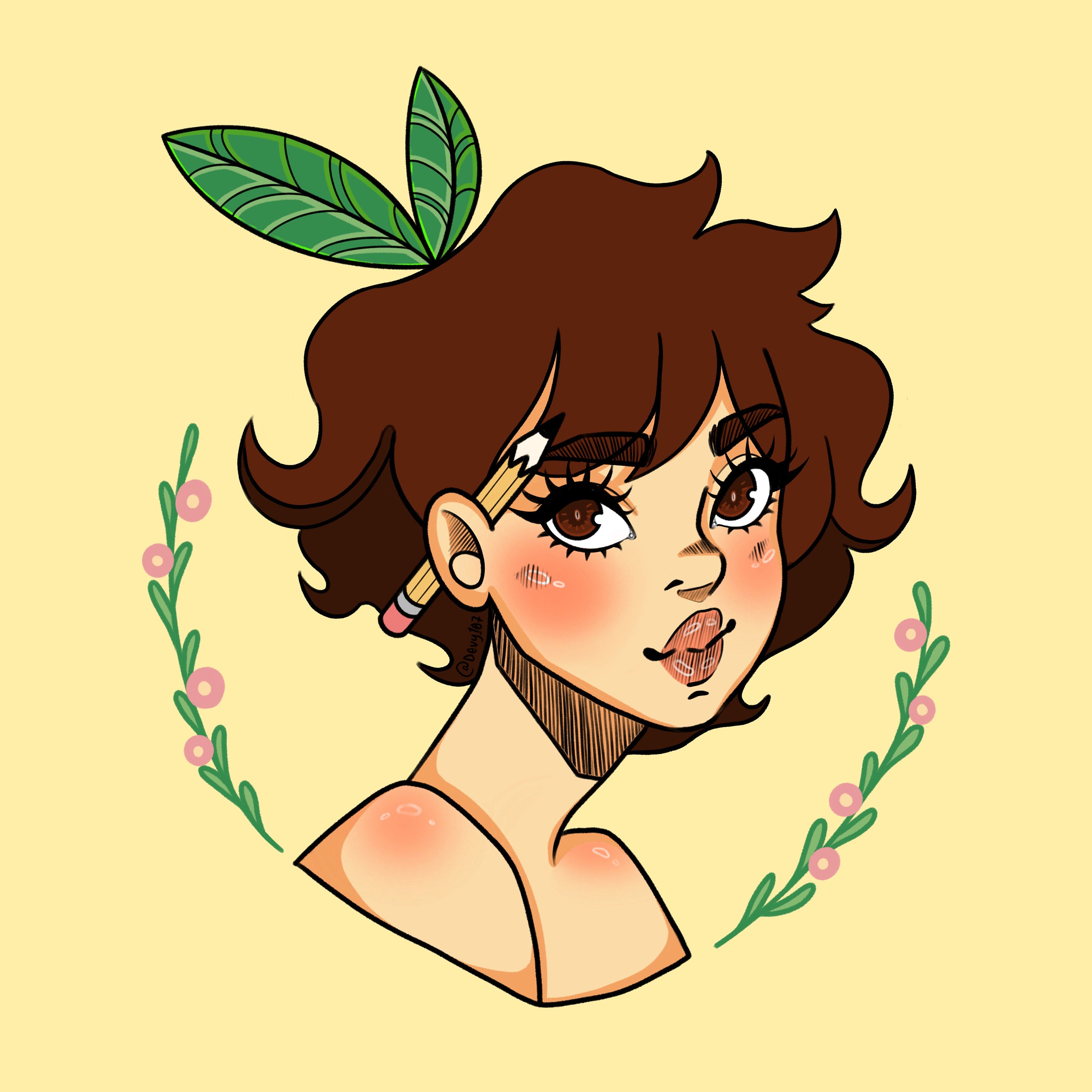 Anime Girl with Oni Mask Hitoshi -Unframed- Illustration by C Poster ...