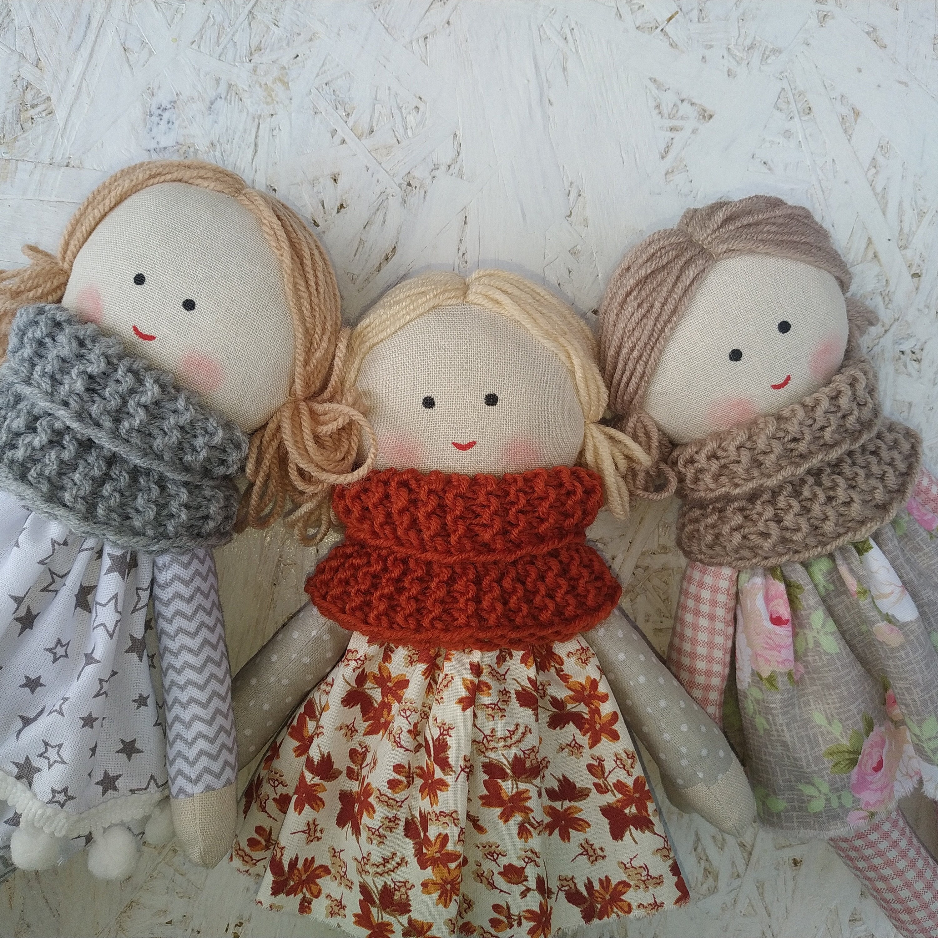 Baby's first rag dolls Clothes doll Flower girl by HappinessHouses