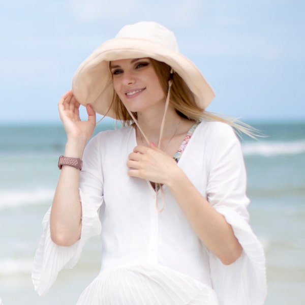 Sun Protection Distressed Bucket Hat, Canvas Hat Women, Frayed 100% ...