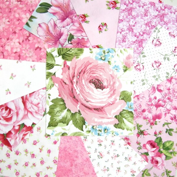 Vintage Roseprecut Quilt Kitgorgeous Shabby Chic Pink Rosespink, Rose ...