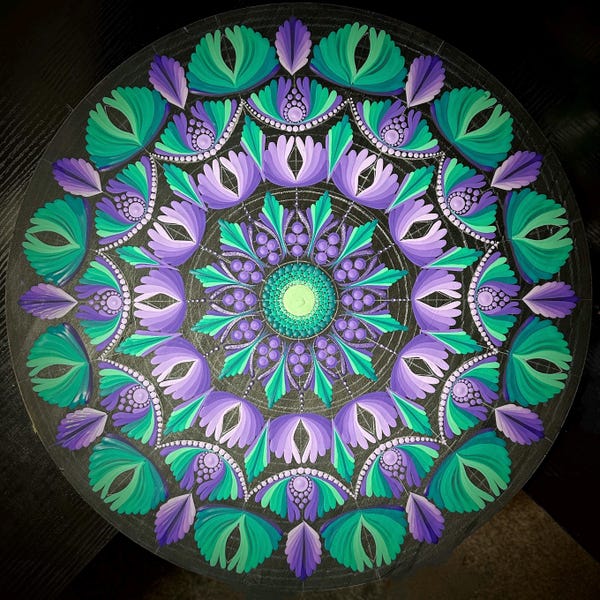 24 Original Hand-painted Mandala Canvas Wall Hanging Dot Art Mandala ...
