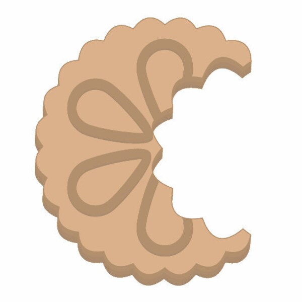 Scallop Shell Cookie Cutter 3D Printed Custom Cookie and Fondant Cutter ...