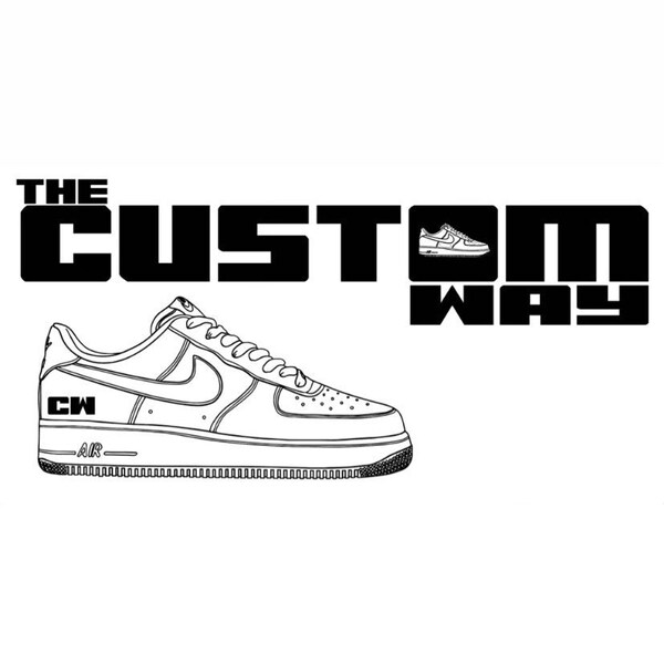 Custom Nike Air Force 1 Hand Painted Sneakers AF1 Football Sports ...