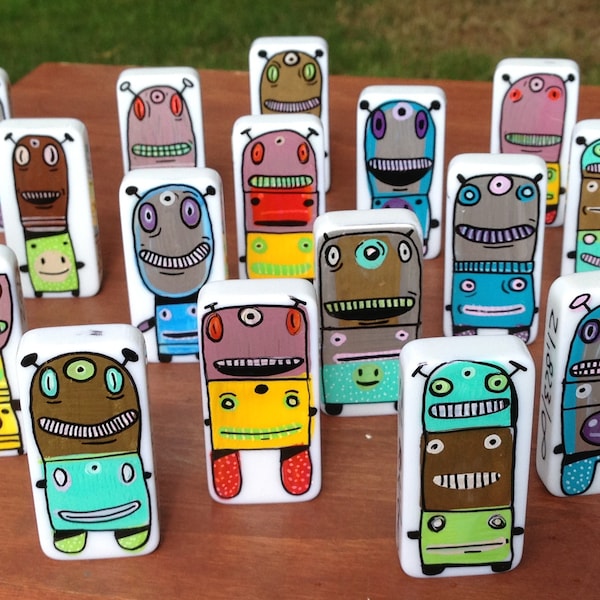 Love Bots: a Tiny Domino Robot That Loves You Unconditionally - Etsy
