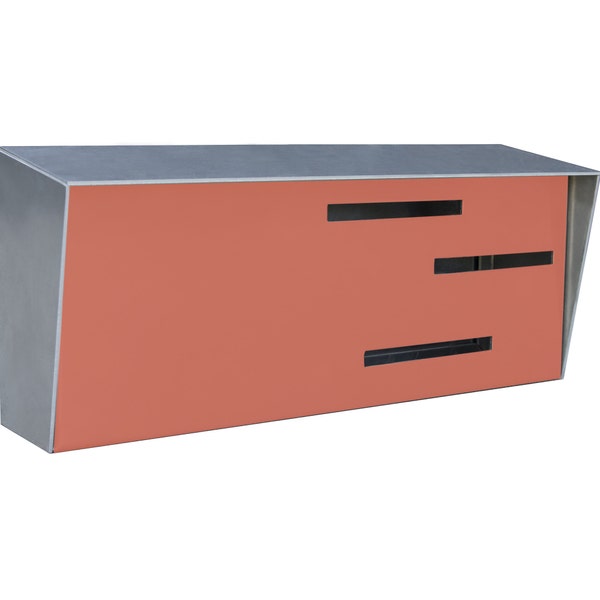 Modern Mailbox Post Mount Mailbox Black/robin Egg - Etsy