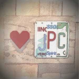 Custom Initials HEART License Plate Sign Unique Anniversary Gift for ...