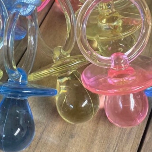 Baby Shower Pacifiers Party Favor Decorations for Game 12pc Yellow ...