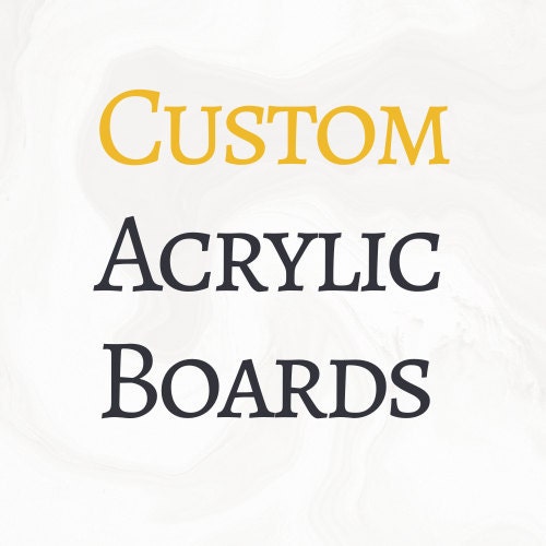 CustomAcrylicBoards - Etsy