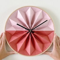 Wooden Origami Wall Clock - Etsy