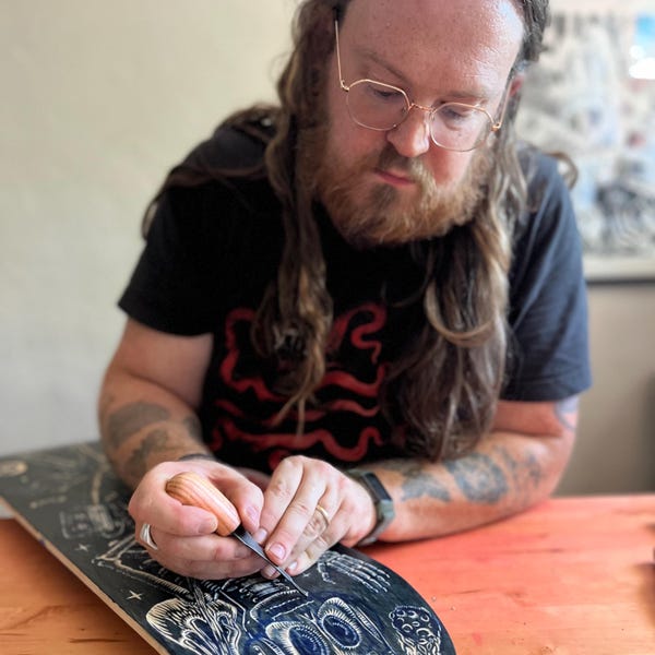 Linocut Orchid Flower Aquarius Sign - Etsy