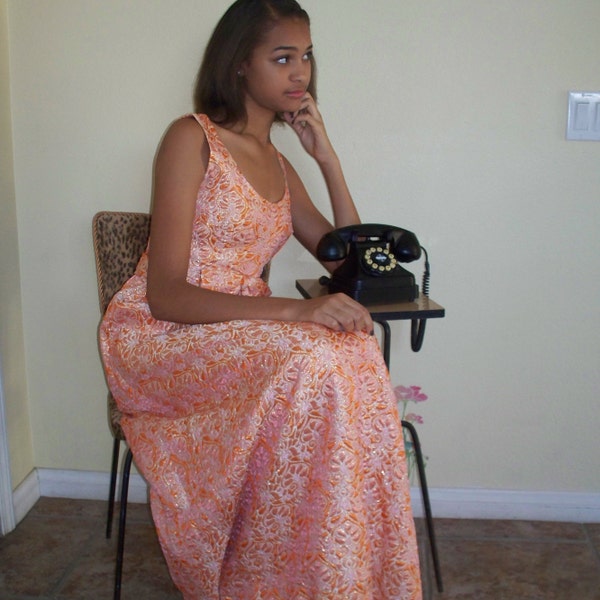 Gigi Clark Jacket Blazer Red Gold Womens Sz 3 Floral USA Asian Ornate ...